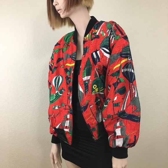 Vintage | Jackets & Coats | Vintage 999 Colorful Bomber Jacket | Poshmark